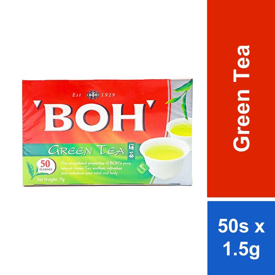 Boh Double Chamber Pure Green Tea 1.5g x 50s | Shopee Malaysia