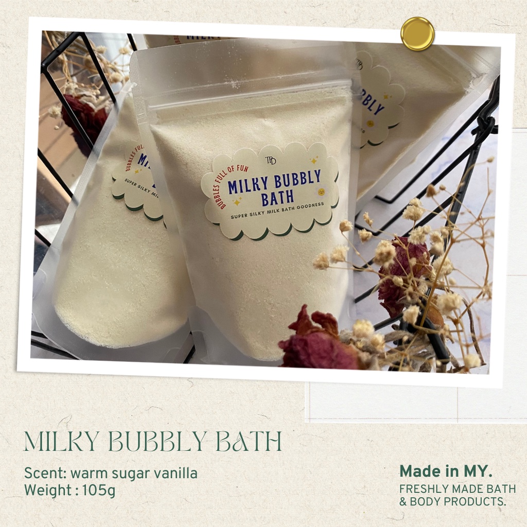 Milky Bath - Bubbly Milk Bath Powder (105g) | Milk Bath (Scent : Warm ...