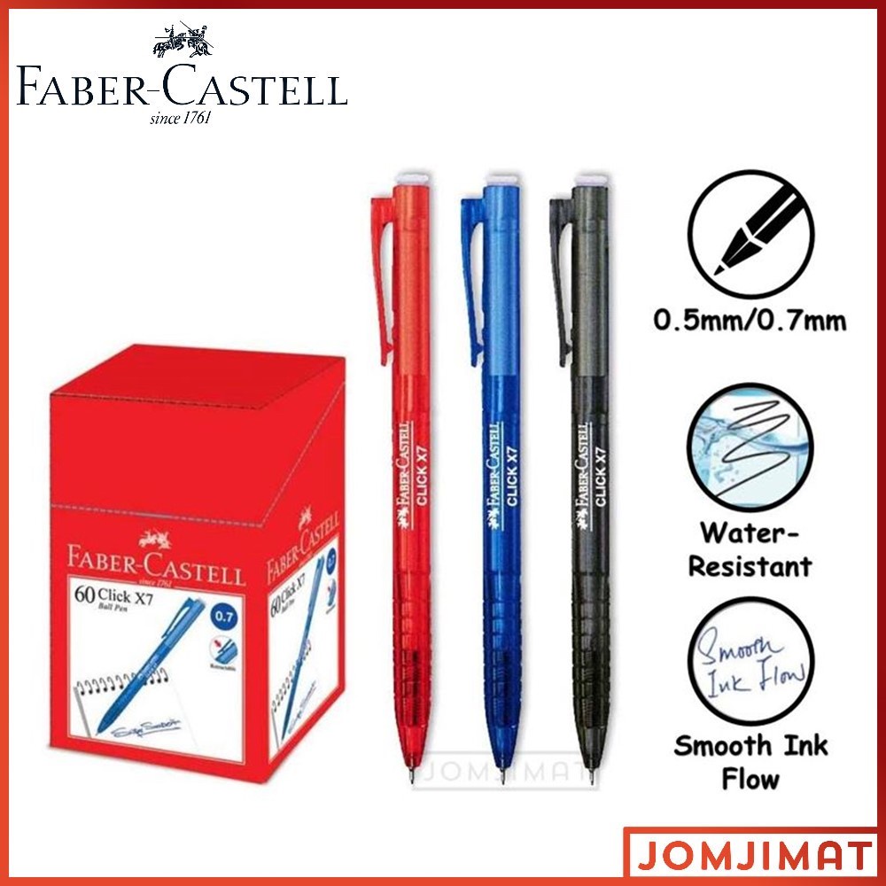 Faber Castell Click X5 / X7 1425 Ball pen 0.5mm /0.7mm | Shopee Malaysia