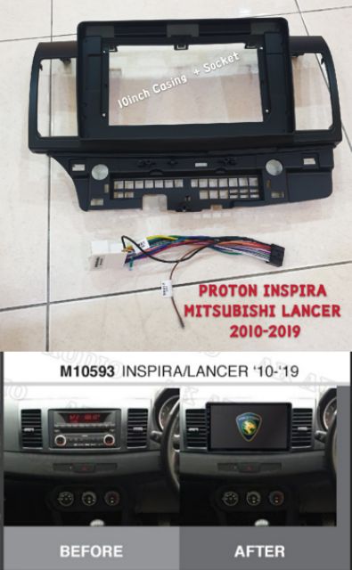 Proton Inspira / Mitsubishi Lancer 10" Inch Android Player Casing ...