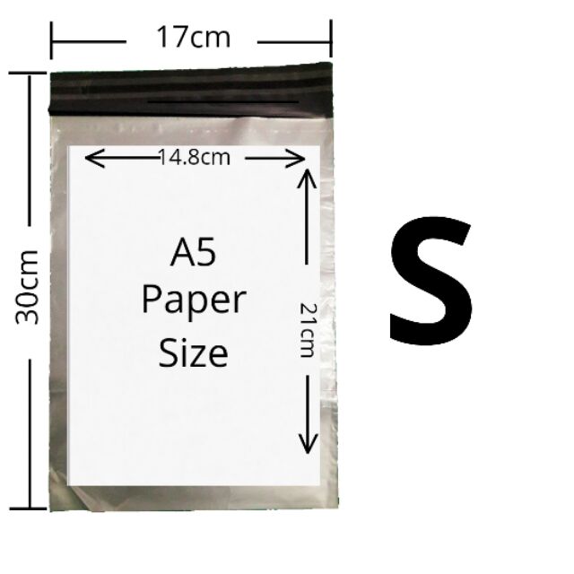 Parcel bag S Size Grey Flyer Packaging Courier Parcel Bag WITH Pocket ...