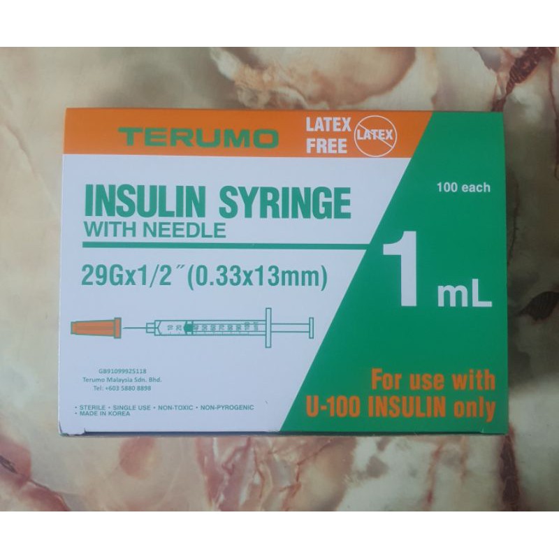 Terumo Insulin Syringe, 1ml With 29g x 1/2" Needle | Shopee Malaysia