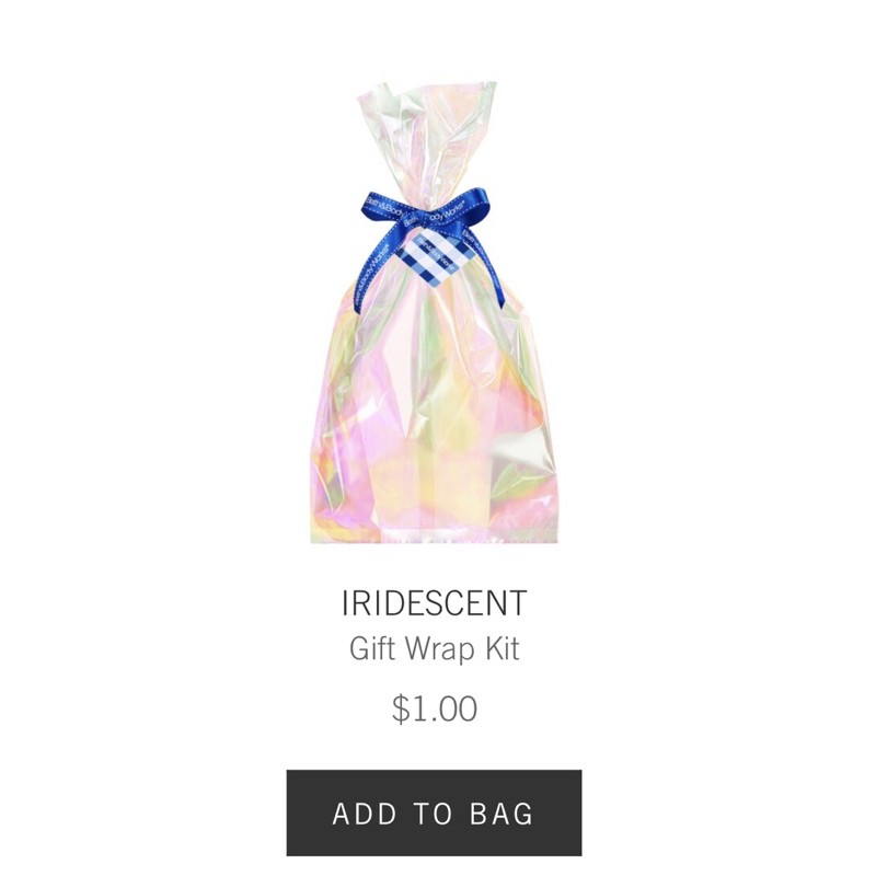 Bath and body works wrapping gift service plastic iridescent wrapper ...