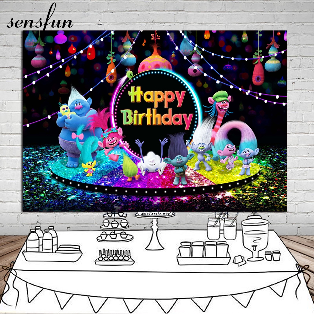 Trolls Live Show Party Backgrounds For Photo Studio Baby Shower ...