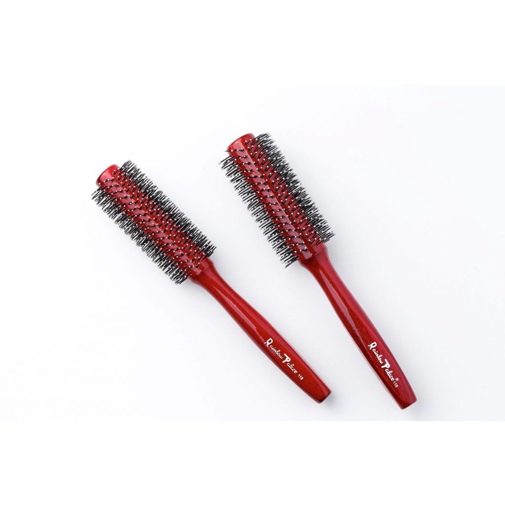rainbow palace wooden hair rolling brush round comb 118 | PGMall