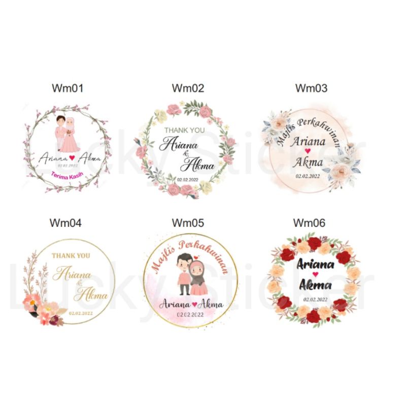 Wedding Sticker , Door Gift Sticker, Sticker Kahwin | Shopee Malaysia