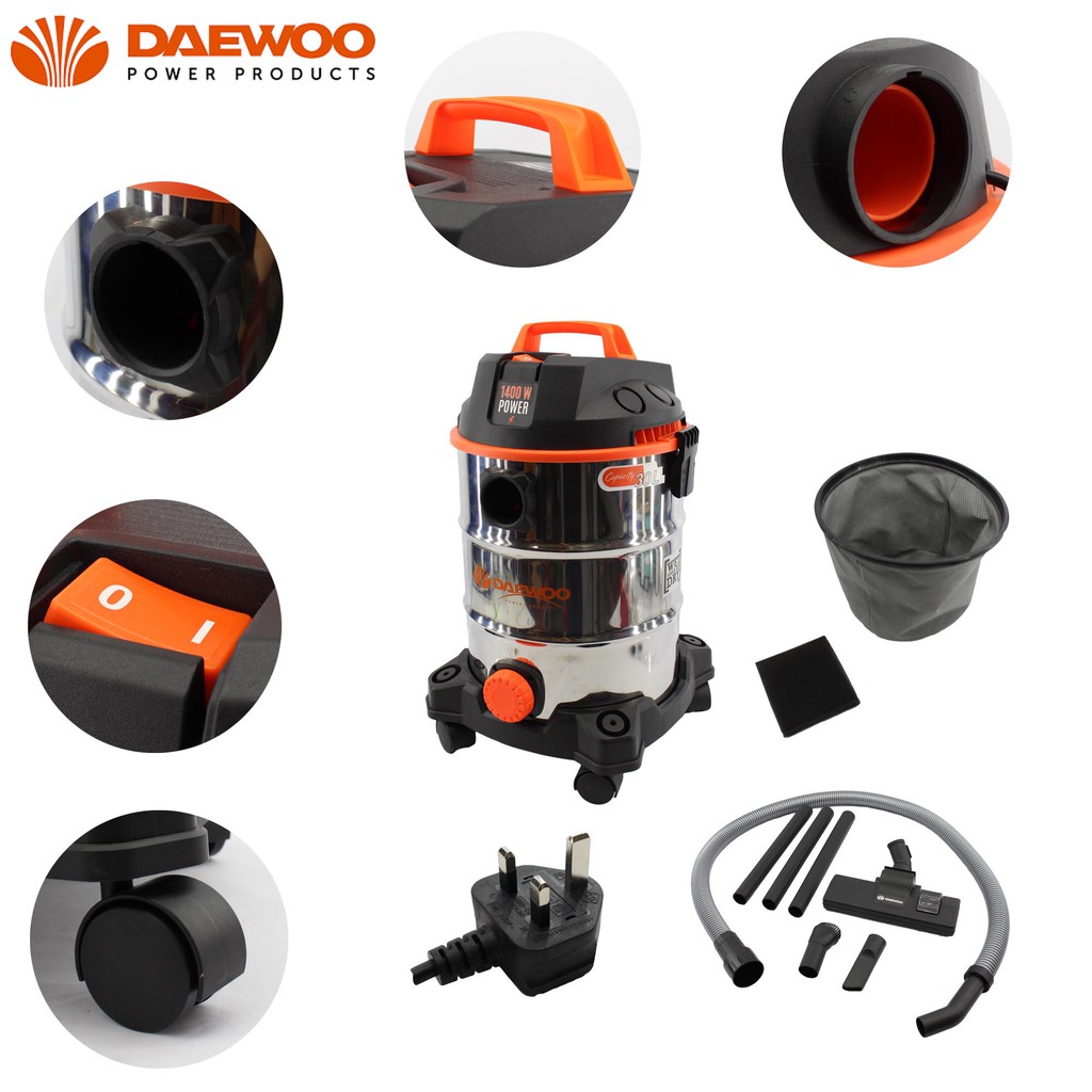 Daewoo Davc90 30l Dust And Water Vacumm Cleaners 30l Wet And Dry Vacumm