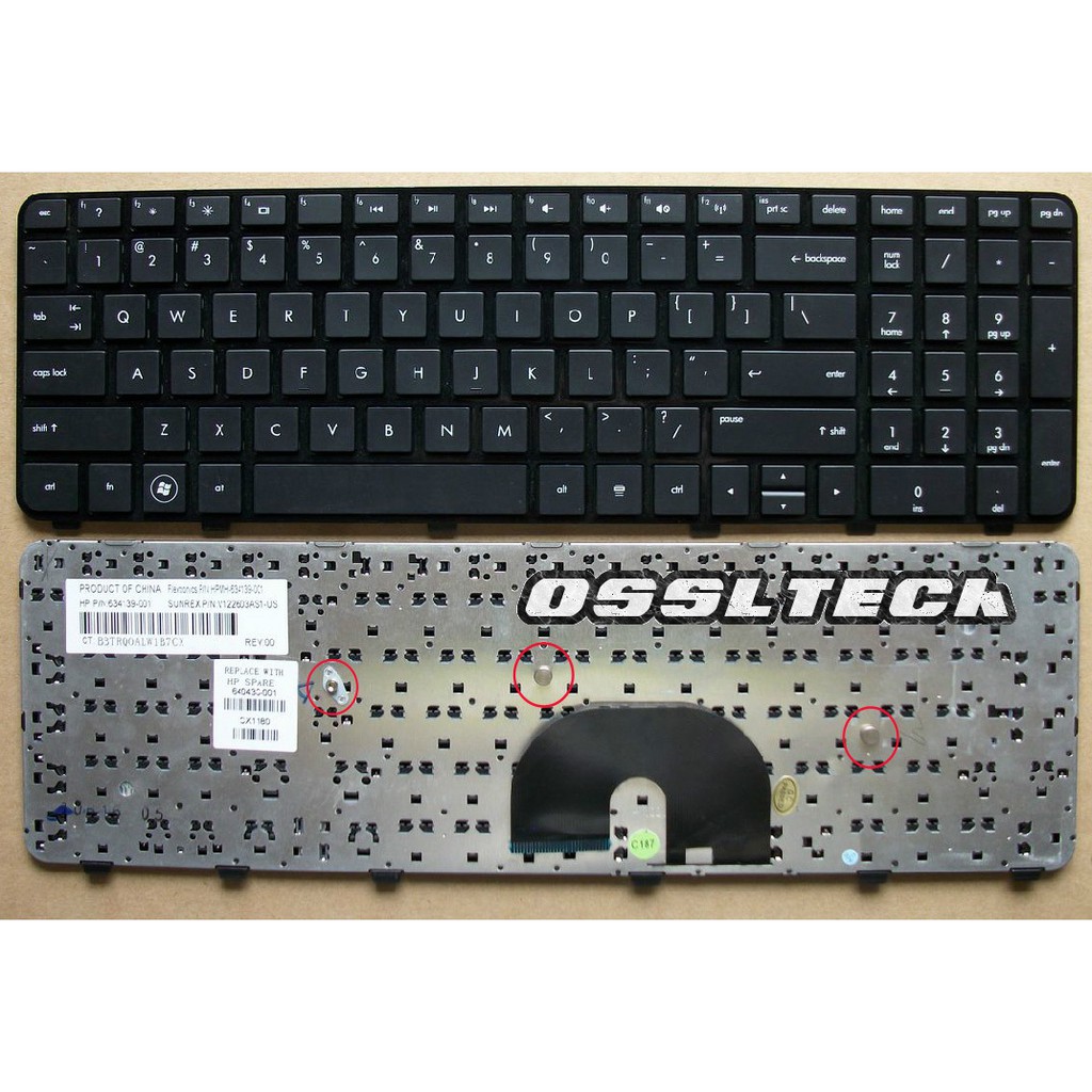HP Pavilion 634139-001 DV6-6000 6100 6159TX 6200 6c19tx Keyboard ...