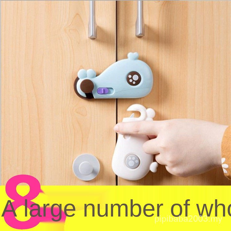Child Safety Fridge Lock Window Non-Punching LockPintu Kabinet Ikan ...