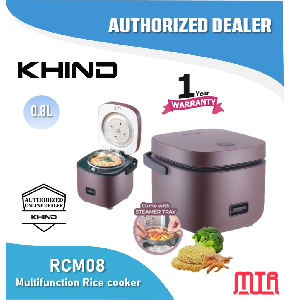 Khind Smart Multifunction mini Rice cooker 0.8Liter RCM08 | Shopee Malaysia