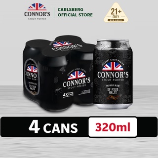 Connor's Stout Porter Can Premium Stout Beer 5.0% Alcohol (320ml x 4 ...