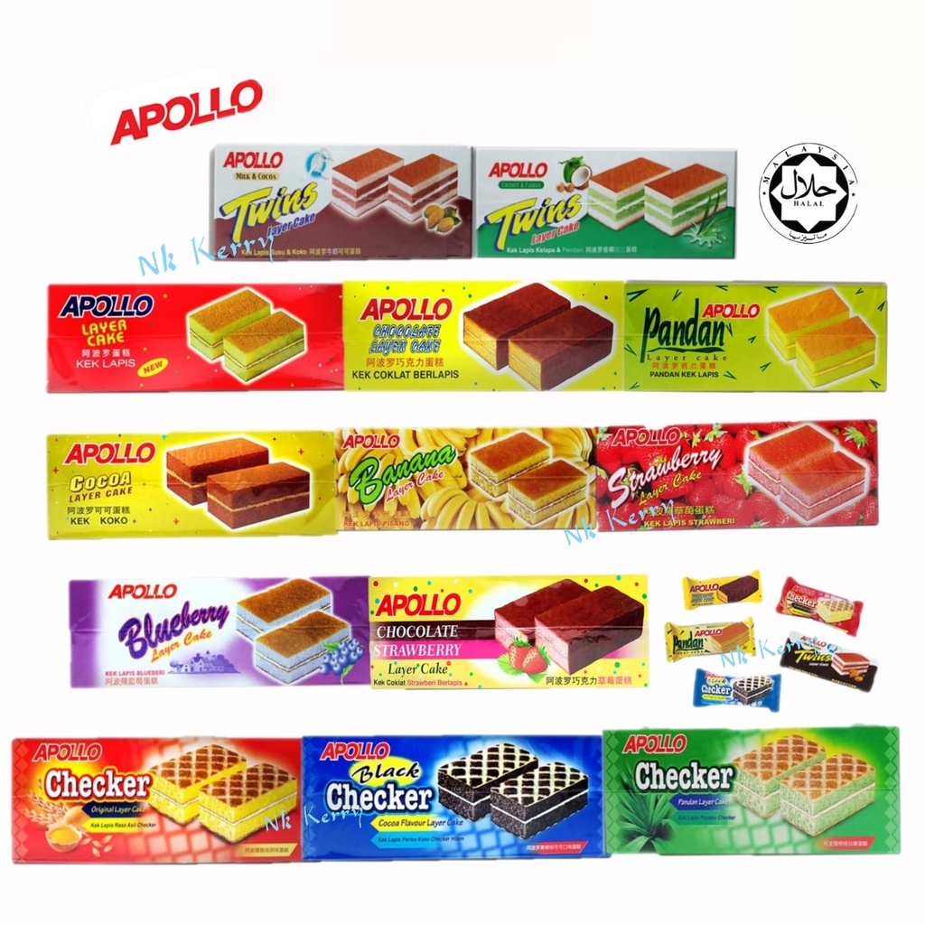 APOLLO LAYER CAKE ALL FLAVOUR 18G X 24PCS (NKKERRY ) | Shopee Malaysia