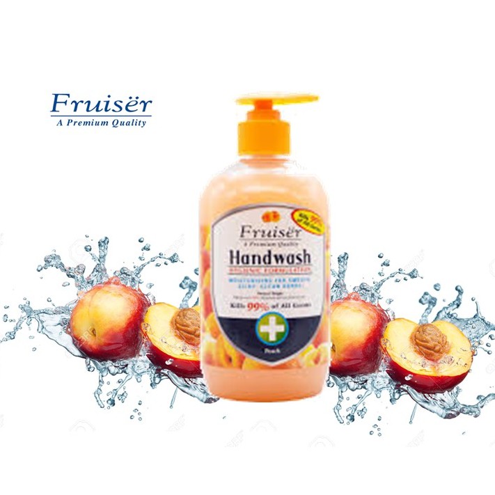 Fruiser Handwash 500mL (Aloe Vera, Peach, Apple, Orange, Lemon ...