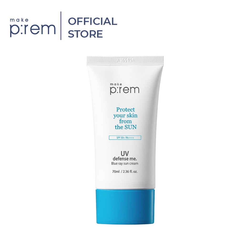 Make prem uv defense me. blue ray sun cream spf 50 pa++++ 70ml | BeeCost
