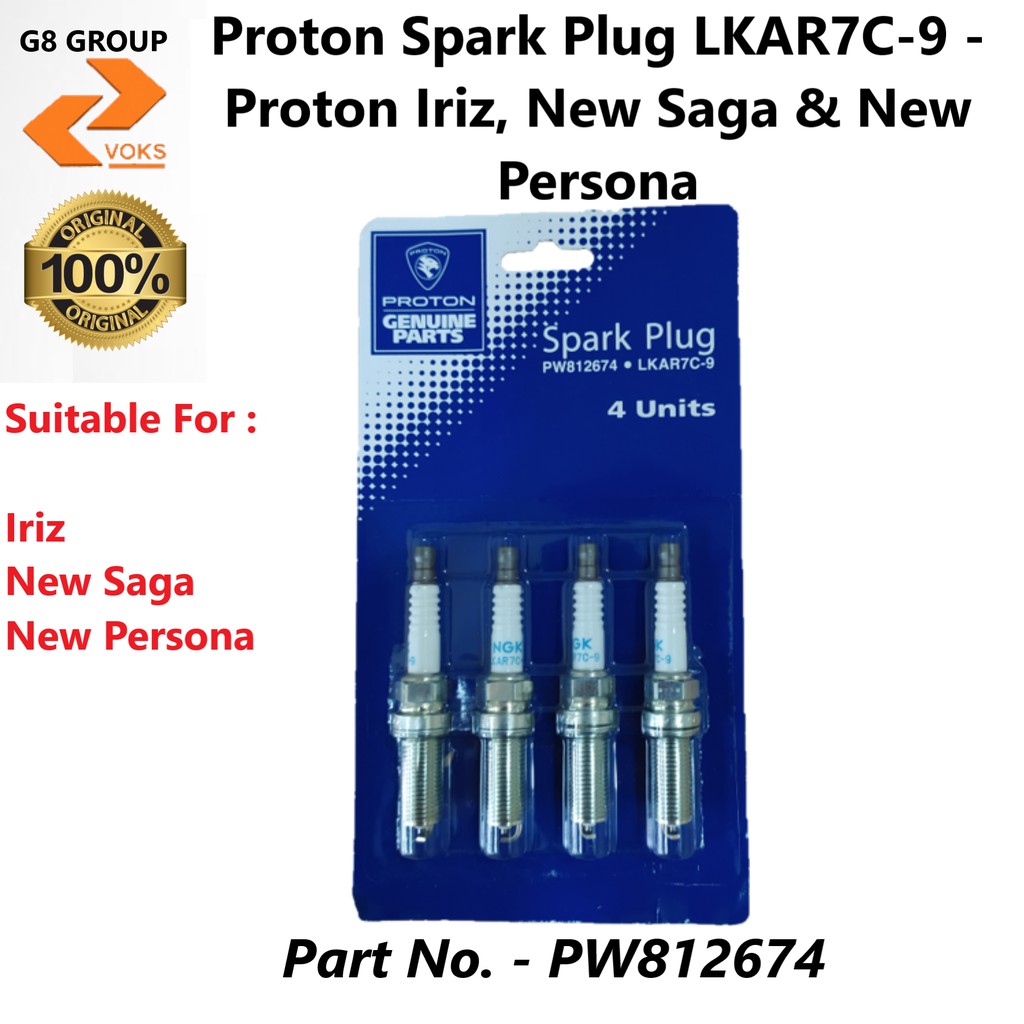 Proton Spark Plug ( LKAR7C-9 ) - Proton Iriz, New Saga & New Persona ...