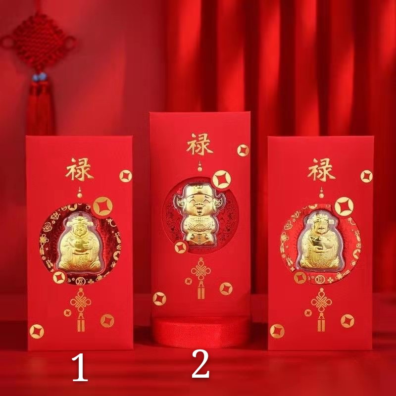 GOLD ANG BAO CHAI SHENG YE MODEL DESIGN COLLECTION GIFT ( NOT REAL GOLD ...