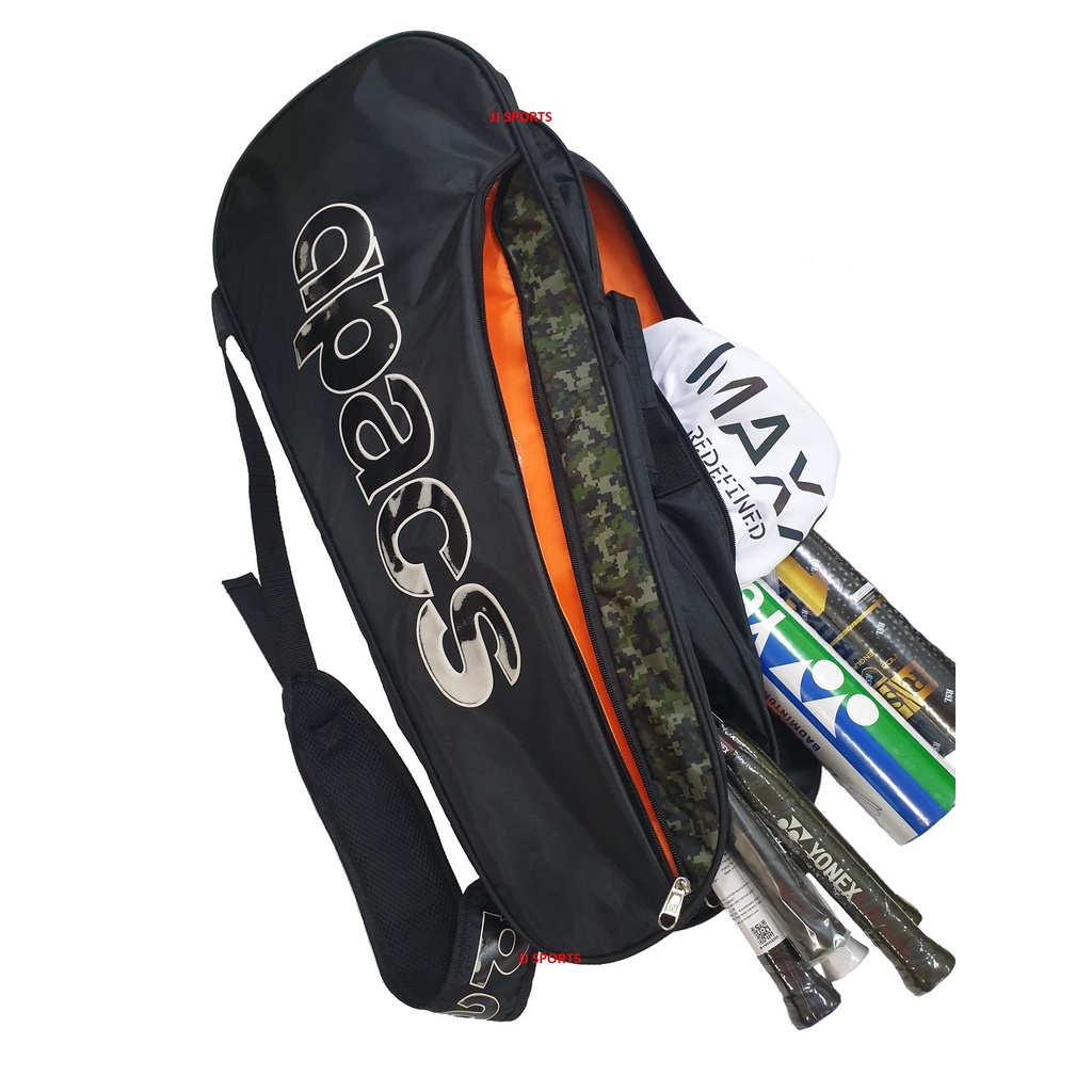 APACS BADMINTON BAG 2 ZIP BACKPACK (Single Thermal) ORIGINAL | Shopee ...