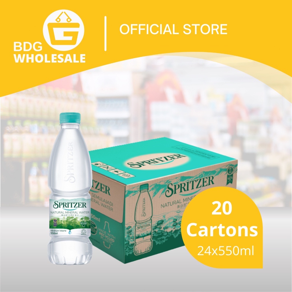 Spritzer Natural Mineral Water 24 x 550ml | Shopee Malaysia
