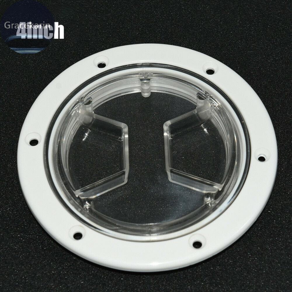 4Inch Marine Boat Clear Top Lid Lock Deck Plate Inspection Hatch Cover ...