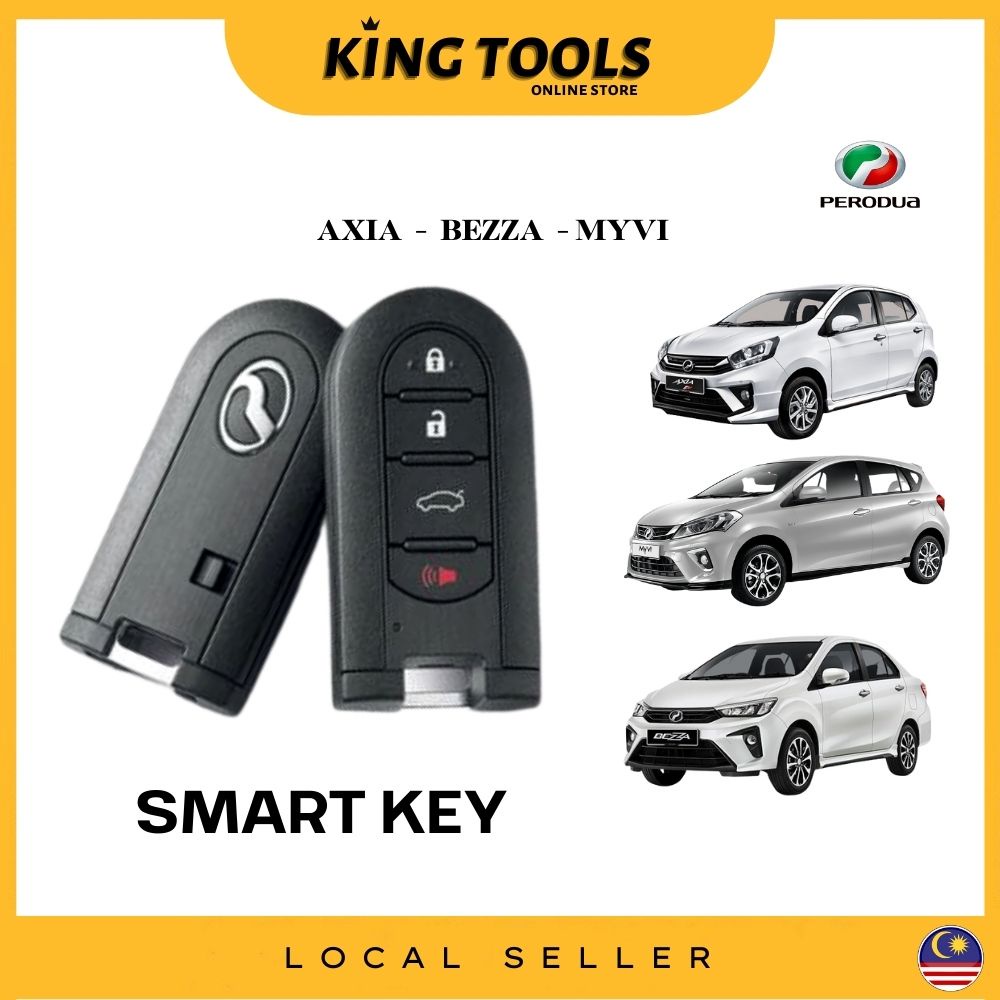 Perodua Axia Myvi Aruz Bezza Smart Key Replacement with blank key 3 ...