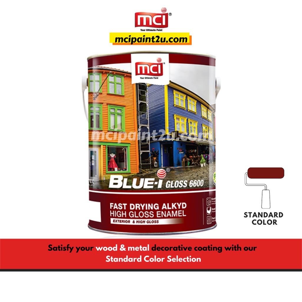 MCI Paint Blue i Gloss 6600 [5L] Fast Drying Wood Paint & Metal Paint ...