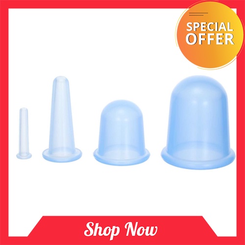 Special Offer 4 Pack Silicone Cupping Set Cupping Jar Set Body Massage ...
