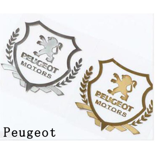 Peugeot Car logo modified car window metal decorative sticker 206 207 ...