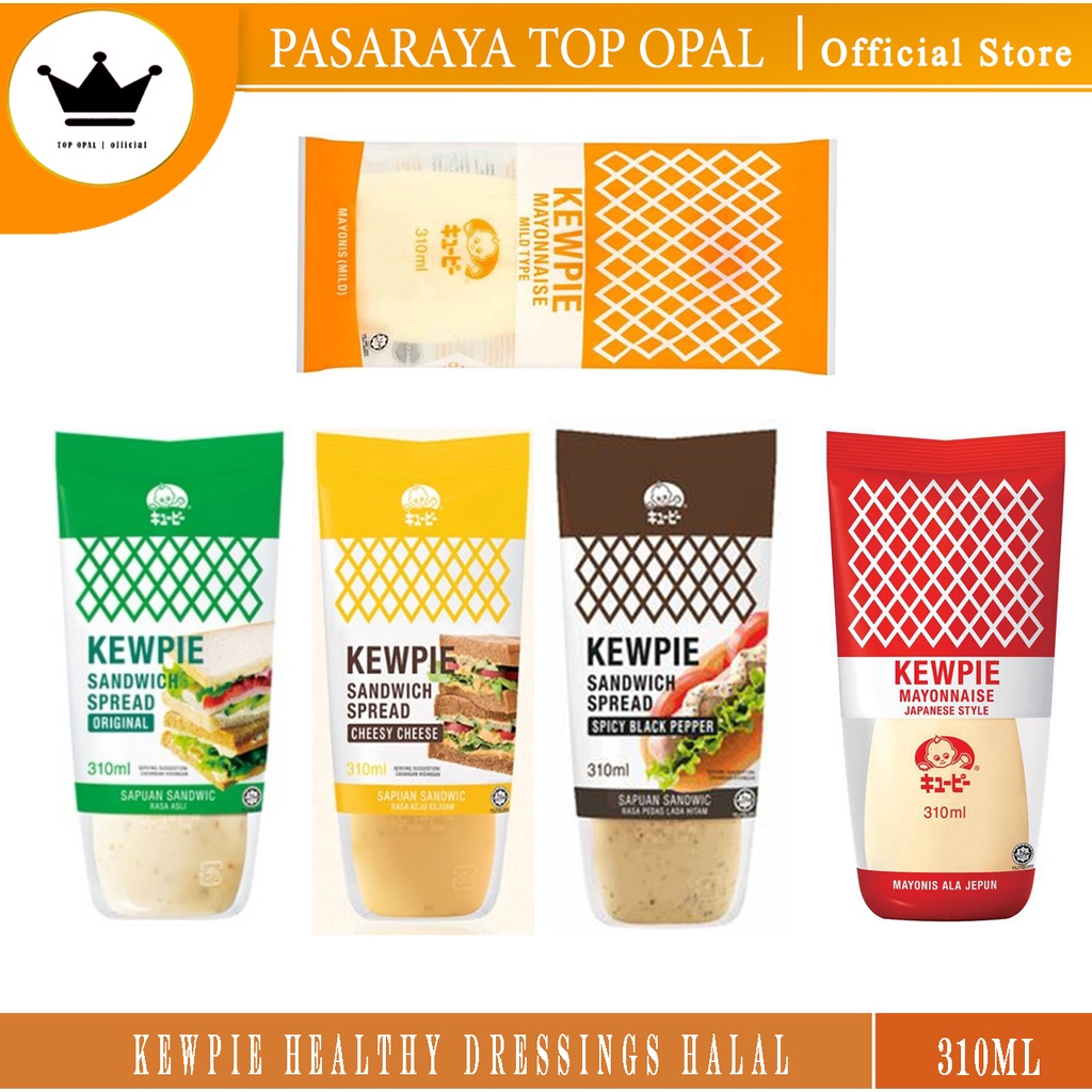 Kewpie Healthy Dressings Halal 310ml (Spicy Black Pepper /Sandwich ...