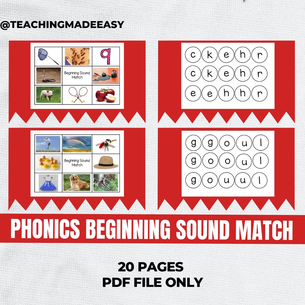 Phonics Beginning Sound Match | Shopee Malaysia