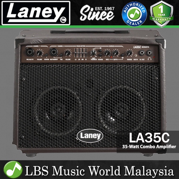 Laney LA35C 35 Watt Speaker Amp 2X6.5 Inch Woofer Acoustic Guitar ...