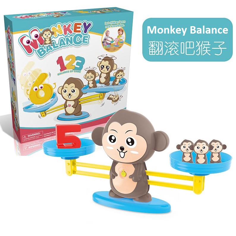 Monkey Balance Scale Toy Digital Addition and Subtraction Math Scales ...