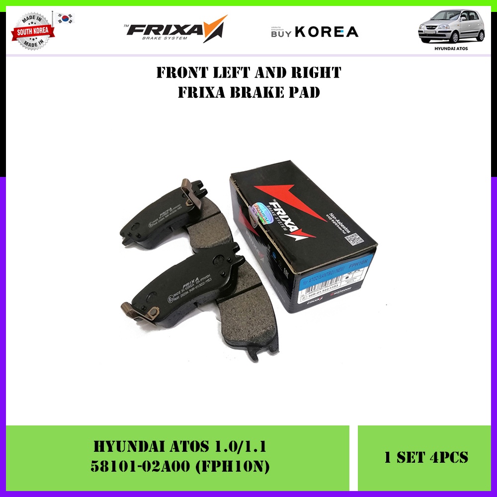 Hyundai Atos 1.0/1.1 Front Frixa Brake Pad (FPH10N) | Shopee Malaysia