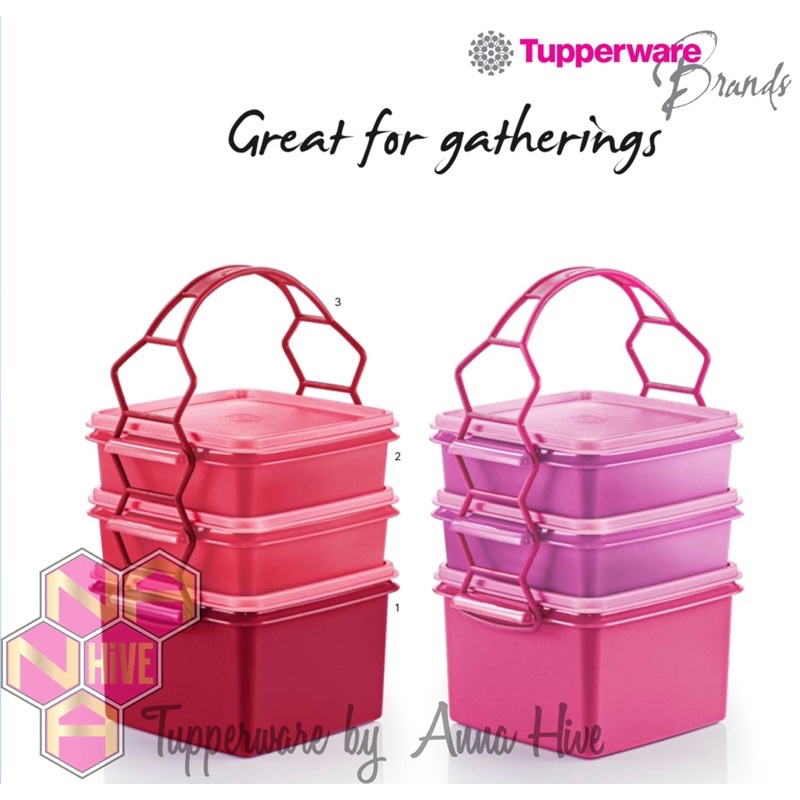 Tupperware Tup Tiffin Delight Set/ Bekas Bertingkat (3 Tingkat ...