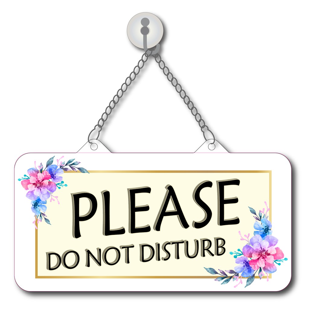 SB39122 DO NOT DISTURB PP SIGN BOARD WITH CHAIN AND SUCTION CUP ...
