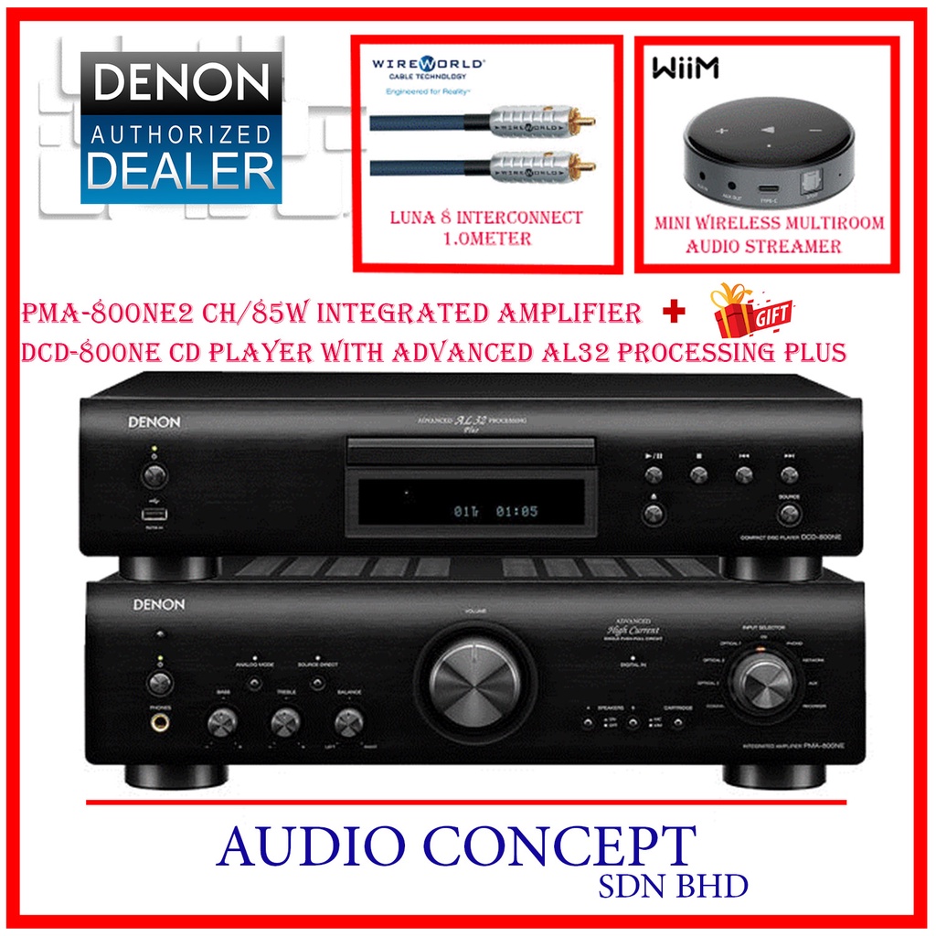 Denon PMA-800NE Integrated Amplifier With 85W Power/Channel+DCD-800NE ...