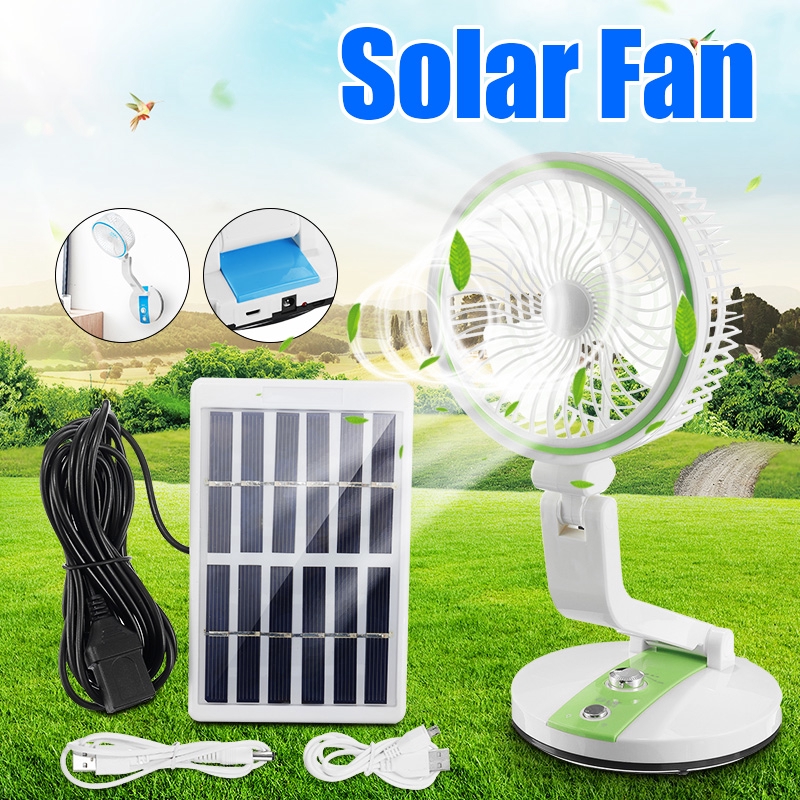 Mini Solar Power Panel Fan 4W Portable Fan Desk Cooling USB Cell Cooler ...