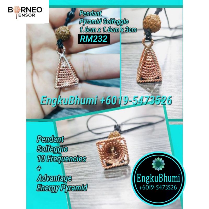 TENSOR RINGS PENDANT SOLFEGGIO + PYRAMID PIRAMID KALUNG TENSOR TEMBAGA ...