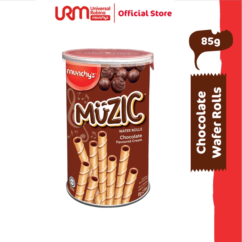 Munchy's Muzic Wafer Rolls - Chocolate (85g) | Shopee Malaysia