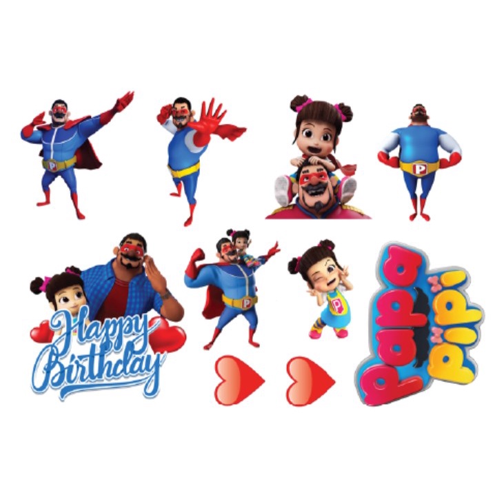 PAPA PIPI ZOLA Cake Cupcake Paper Topper | Shopee Malaysia