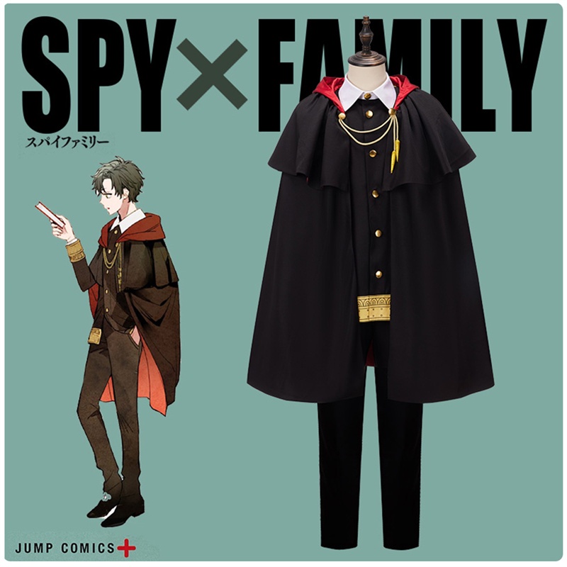 Anime Spy X Family Damian Desmond Cosplay Costumes Black Pants Cloak ...