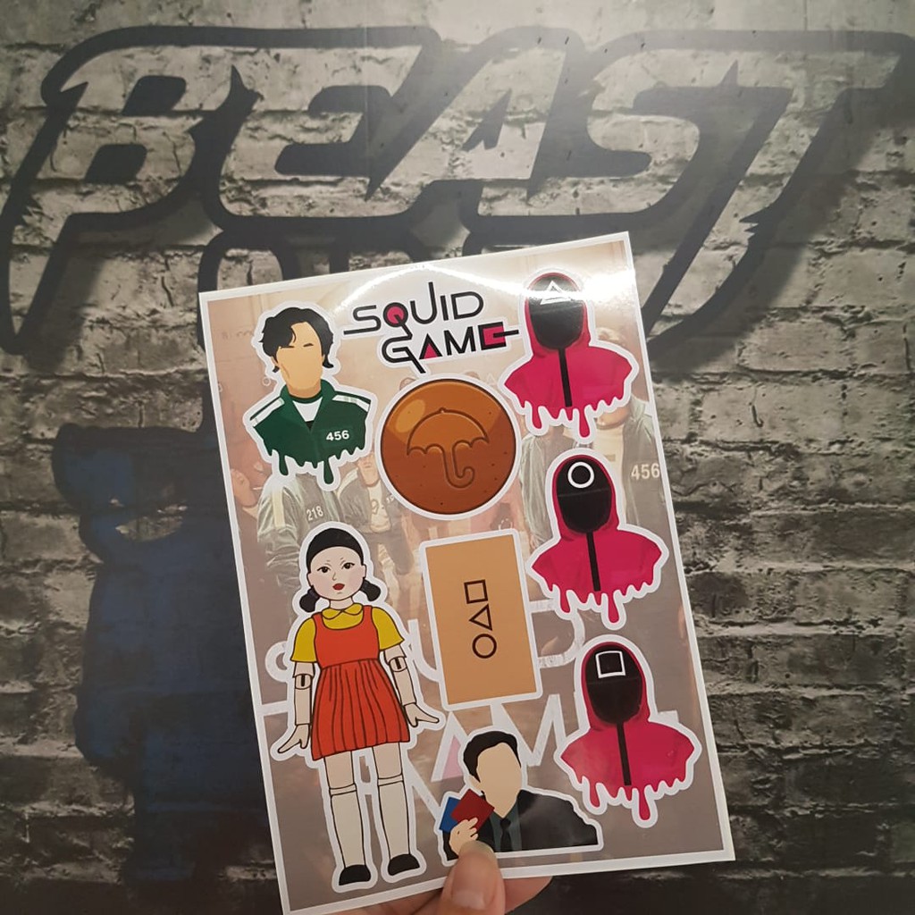 SQUID GAME STICKER / SQUID GAME FOODPANDA / SQUID GAME GRABFOOD ...