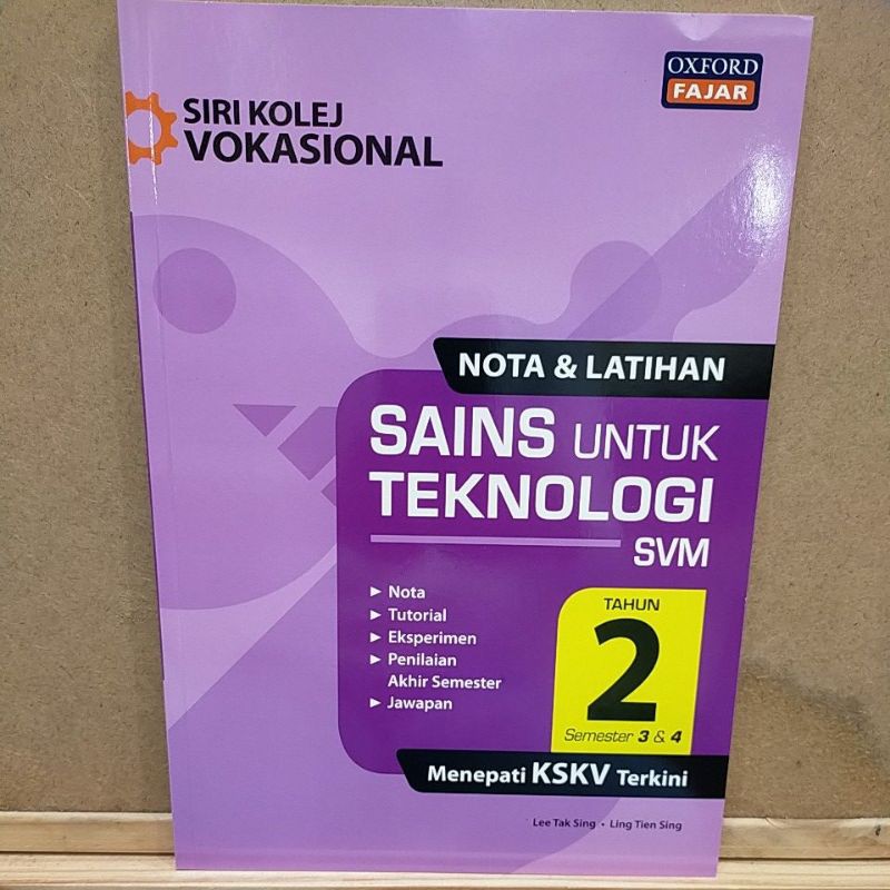 Siri Kolej Vokasional Nota & Latihan Sains untuk Teknologi SVM tahun 2 | Shopee Malaysia