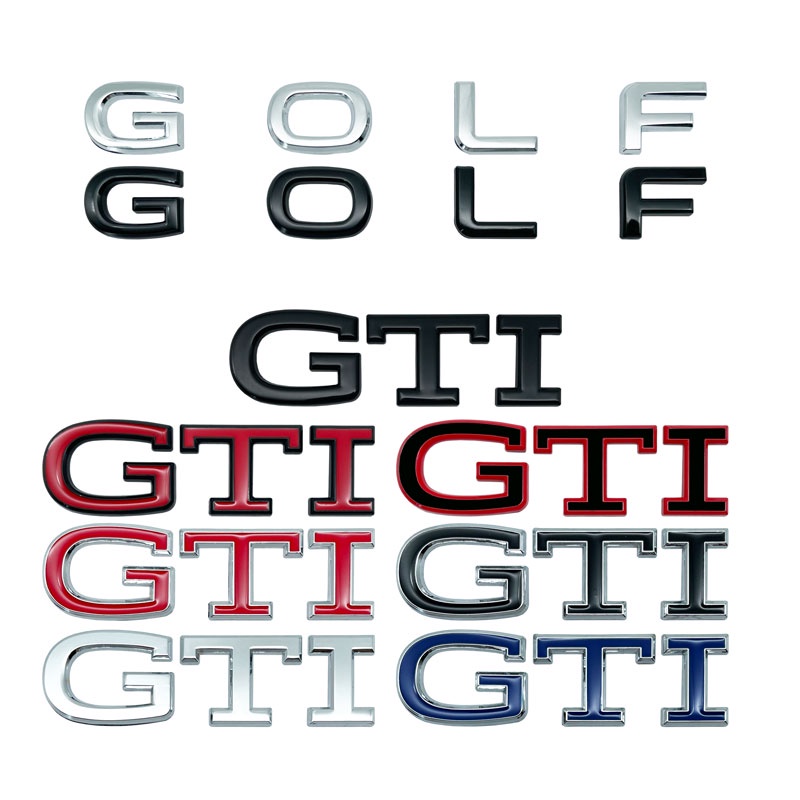 3D Car Sticker Black Rear Trunk Lid R RedGTI golf Logo Badge Decal ...