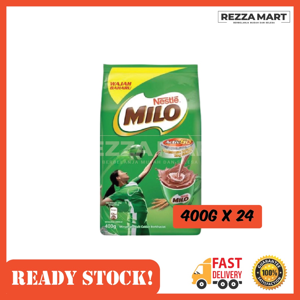 [CARTON] NESTLE (24 PACKS X 400G) MILO ORIGINAL REFILL PACK | Shopee ...