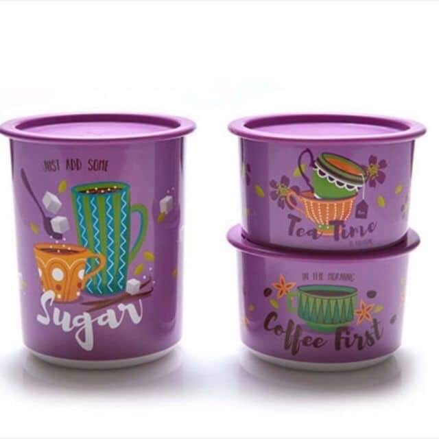 Tupperware Tea Time Canister Set (3) | Shopee Malaysia