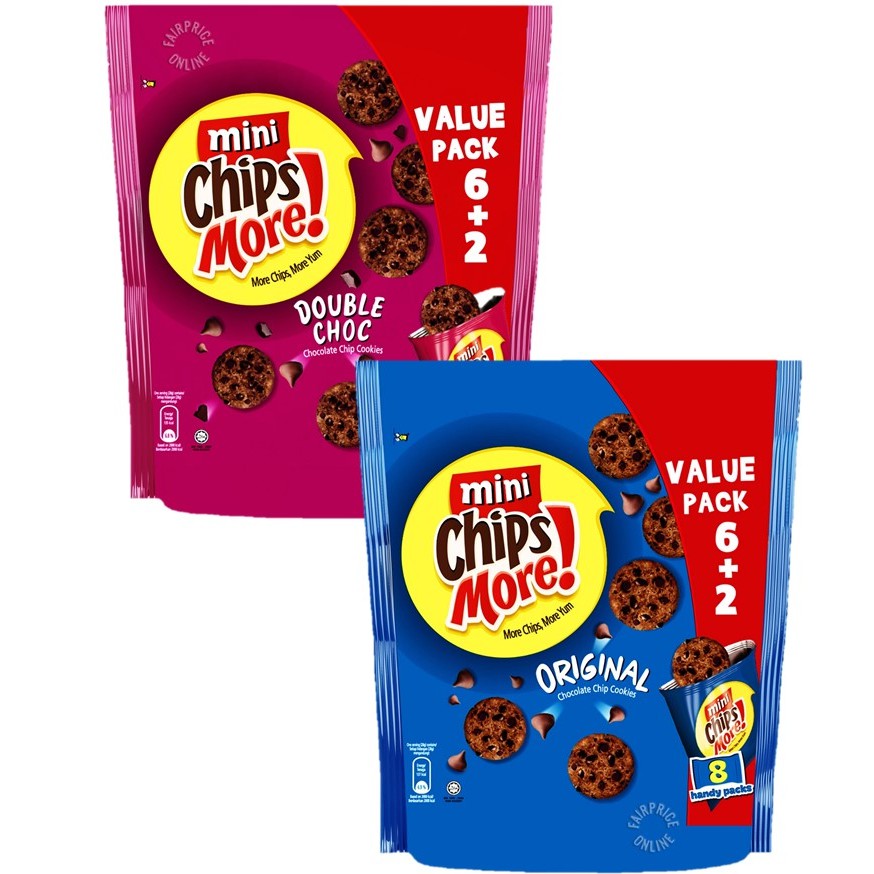 Chipsmore Mini Chocolate chip cookies 8 x 28g (224g) VALUE PACK ...