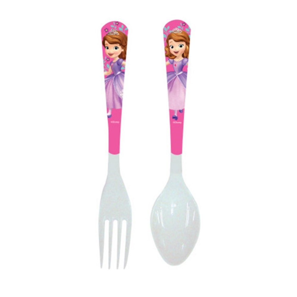 Disney Princess Sofia Fork & Spoon Set - Pink Colour | Shopee Malaysia