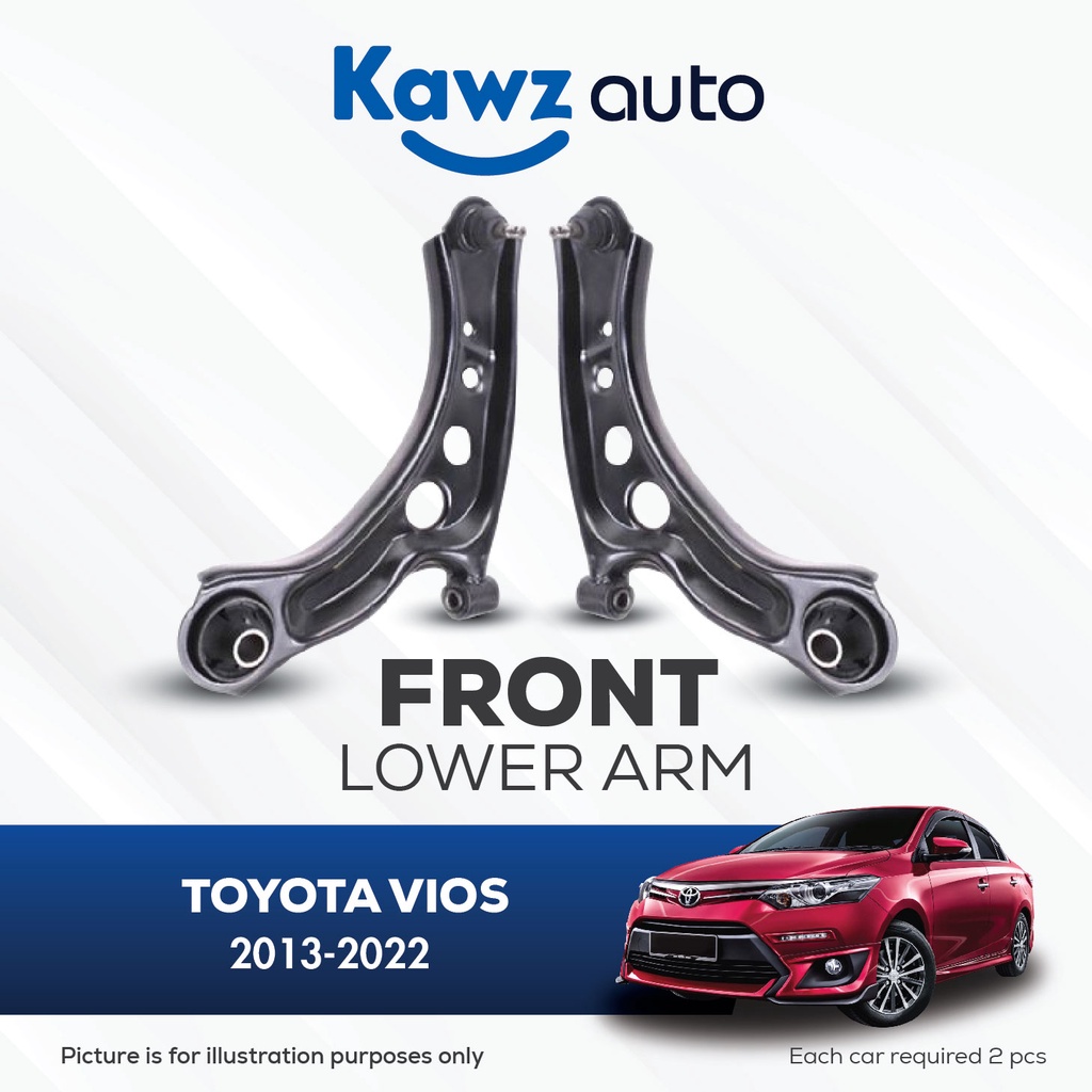 KAWZ TOYOTA VIOS NCP150 (2013-2022) FRONT LOWER ARM - [PAIR] | Shopee ...