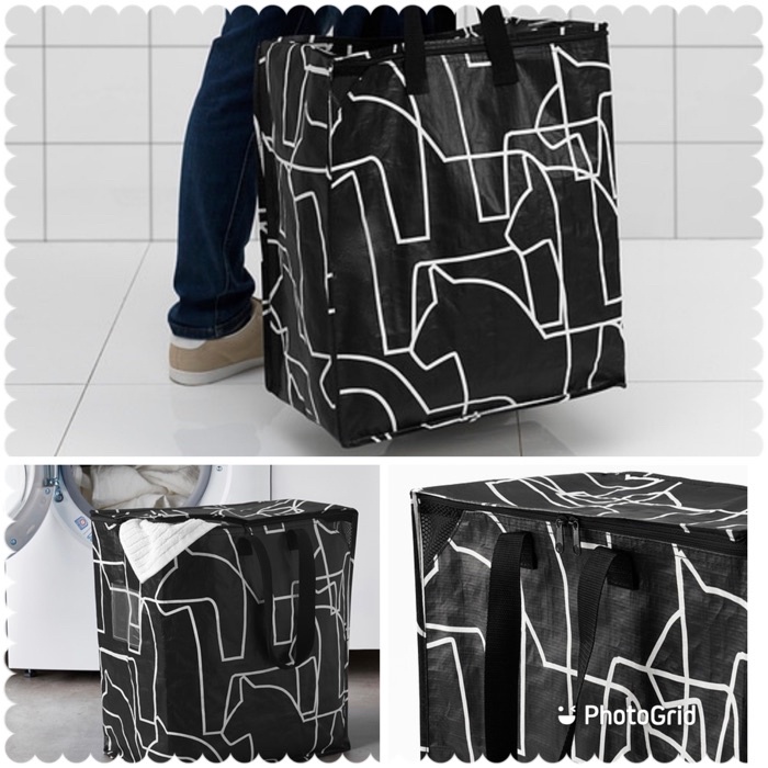 Beg Ikea Biru Original /Laundry Lunch Bag/ Recycle/ Reusable /Backpack ...