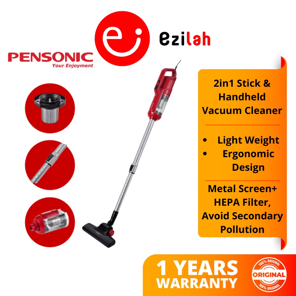 Pensonic 2 in 1 Stick & Handled Vacuum Cleaner (600W) PVC-1003H ...